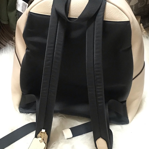 Coach | Bags | Coach Leather Backpack Creme | Poshmark